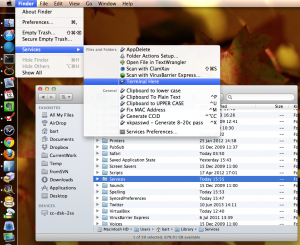OS X Service – Terminal Here : Bart Busschots