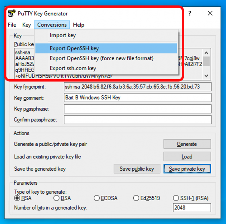 Generating Ssh Keys On Windows With Puttygen Bart Busschots